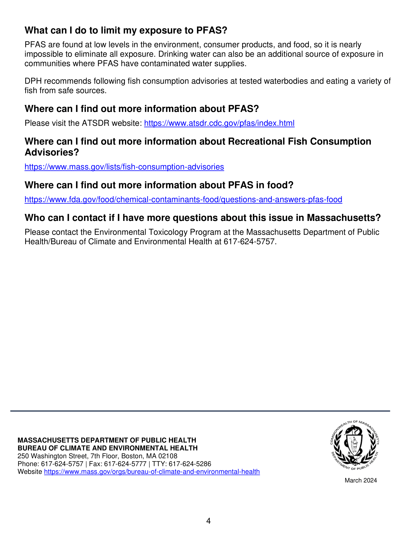 Fish Consumption Advisory - Town of Groton